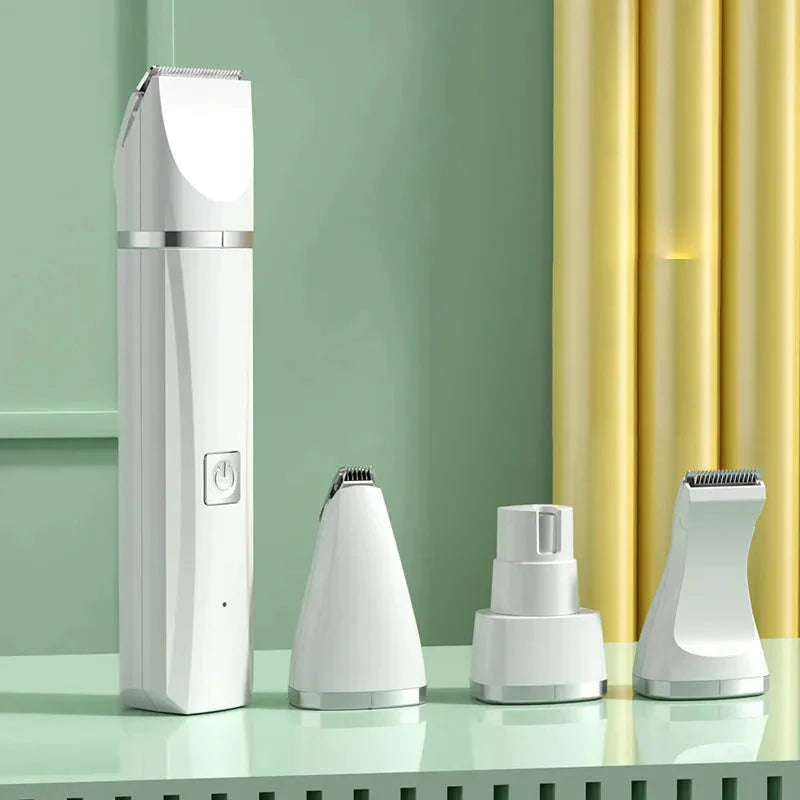 4 in 1 Electric Pet Grooming Kit - Hair Trimmer, Clippers, Nail Grinde ...